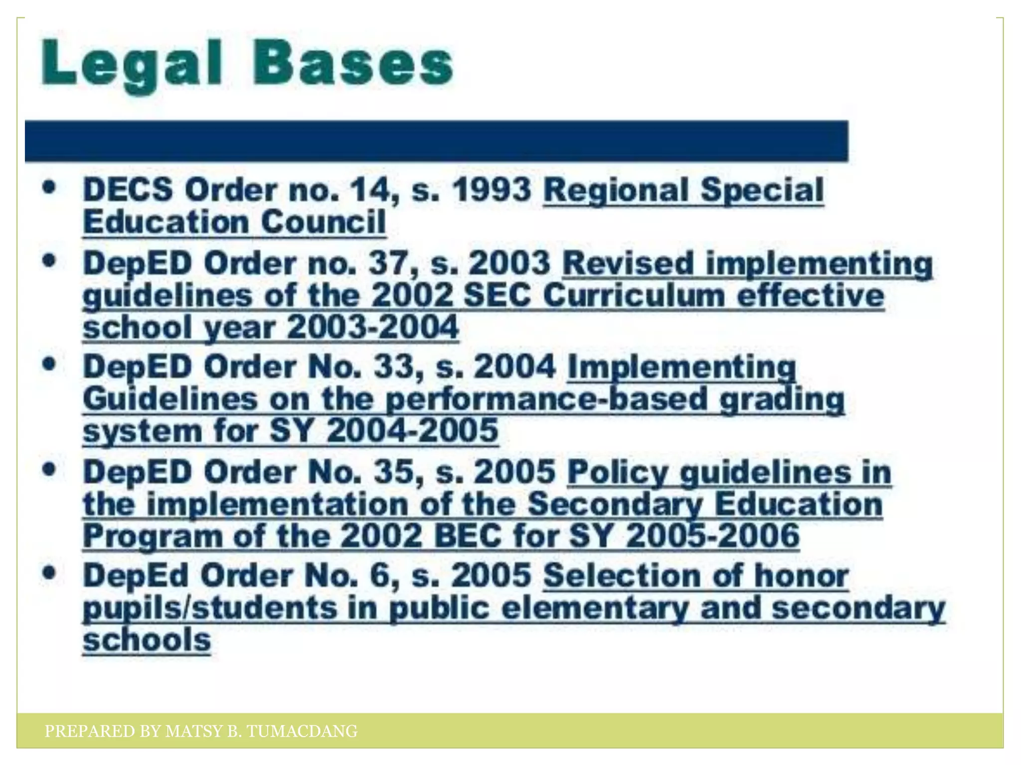 Legal bases. | PPSX