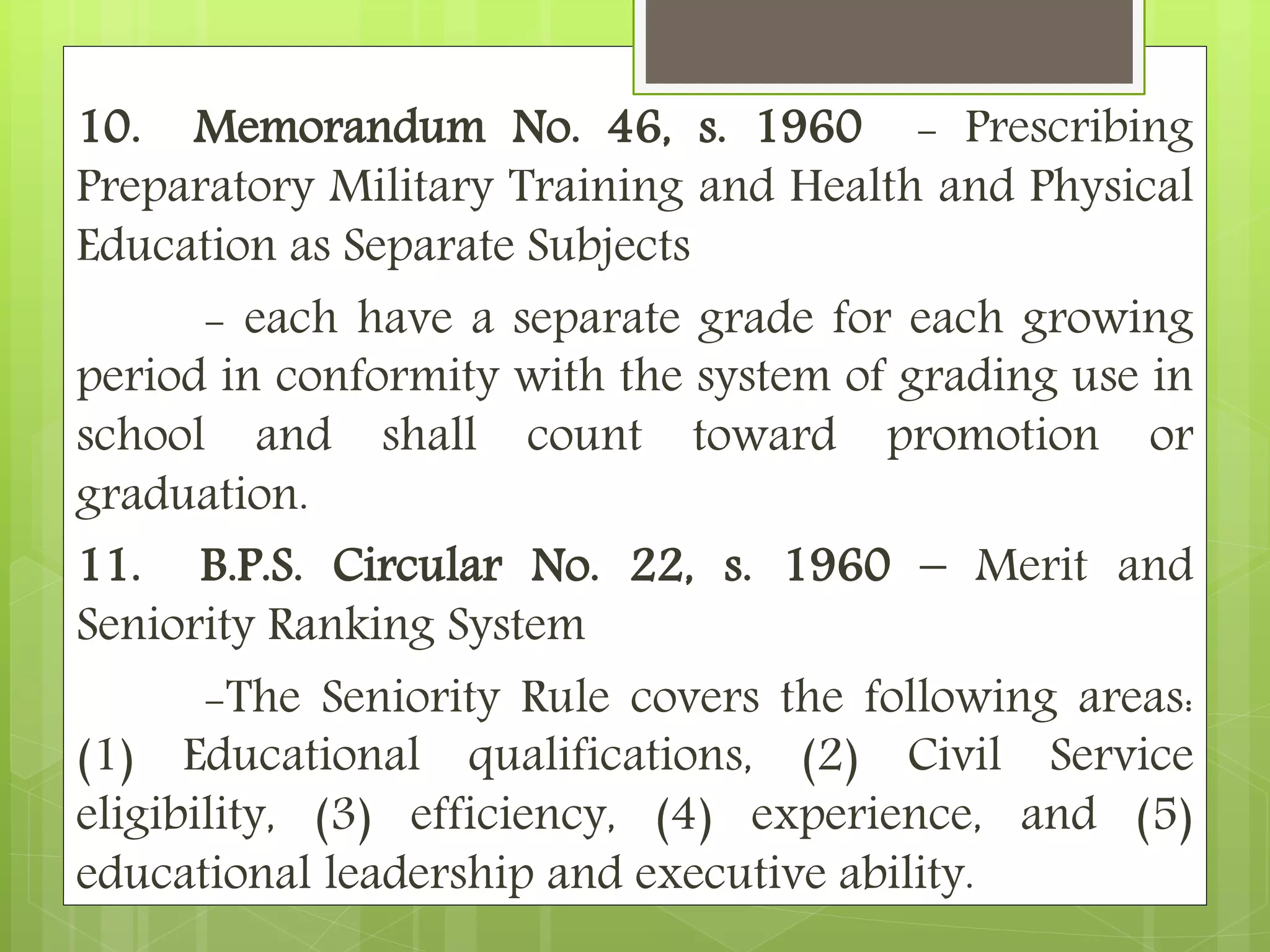 Legal bases of school administration | PPTX