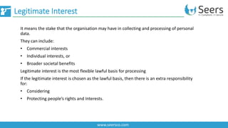 Legal Basis in GDPR | PPTX