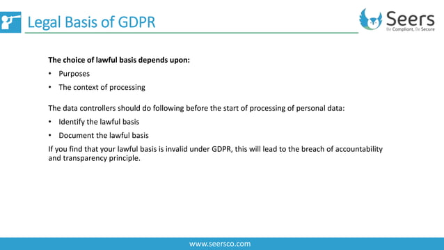 Legal Basis in GDPR | PPTX | Law