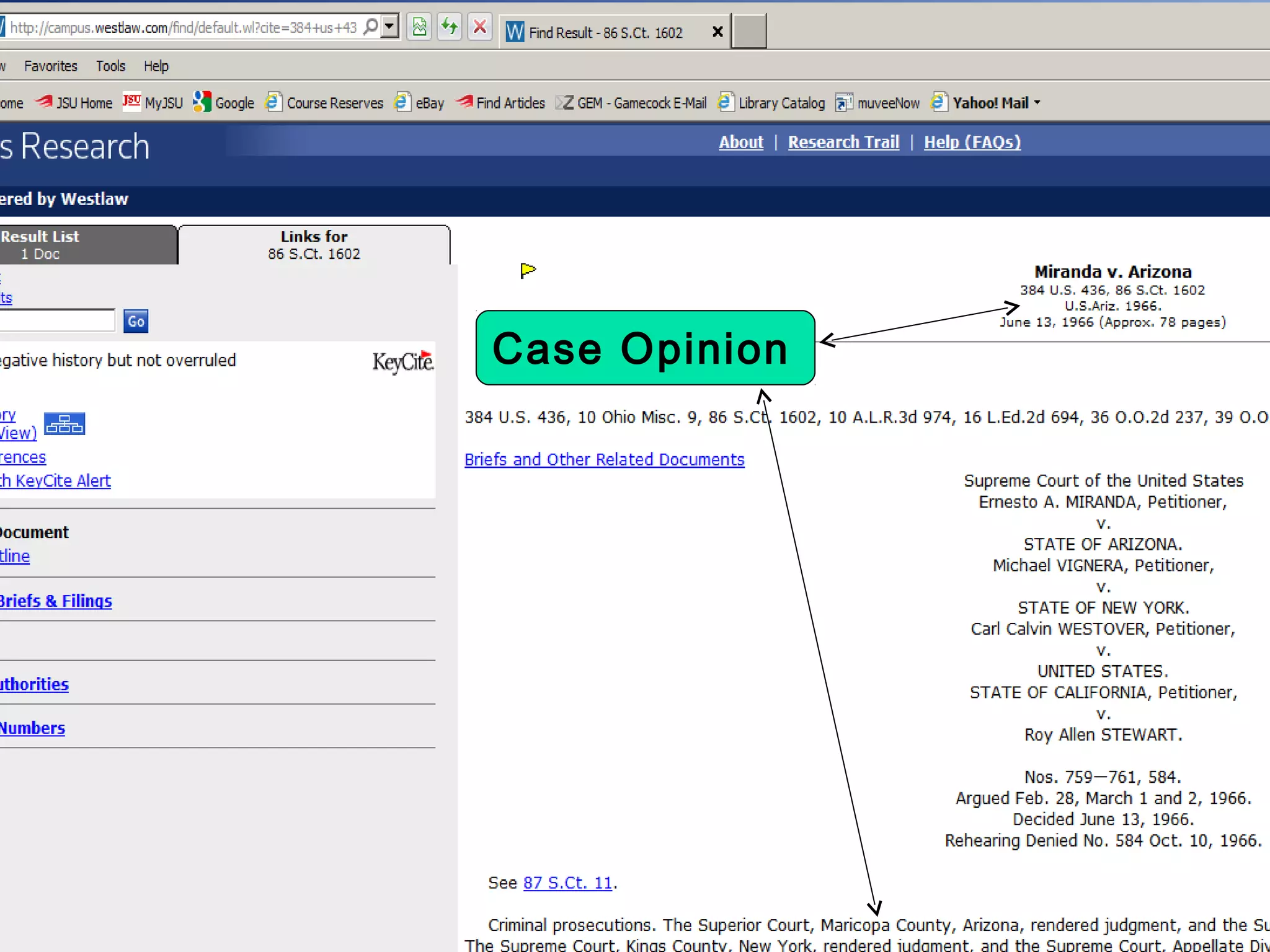 how to find leagal cases by using campus research | PPT