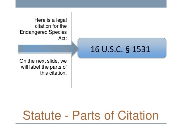 Basic Legal Citation
