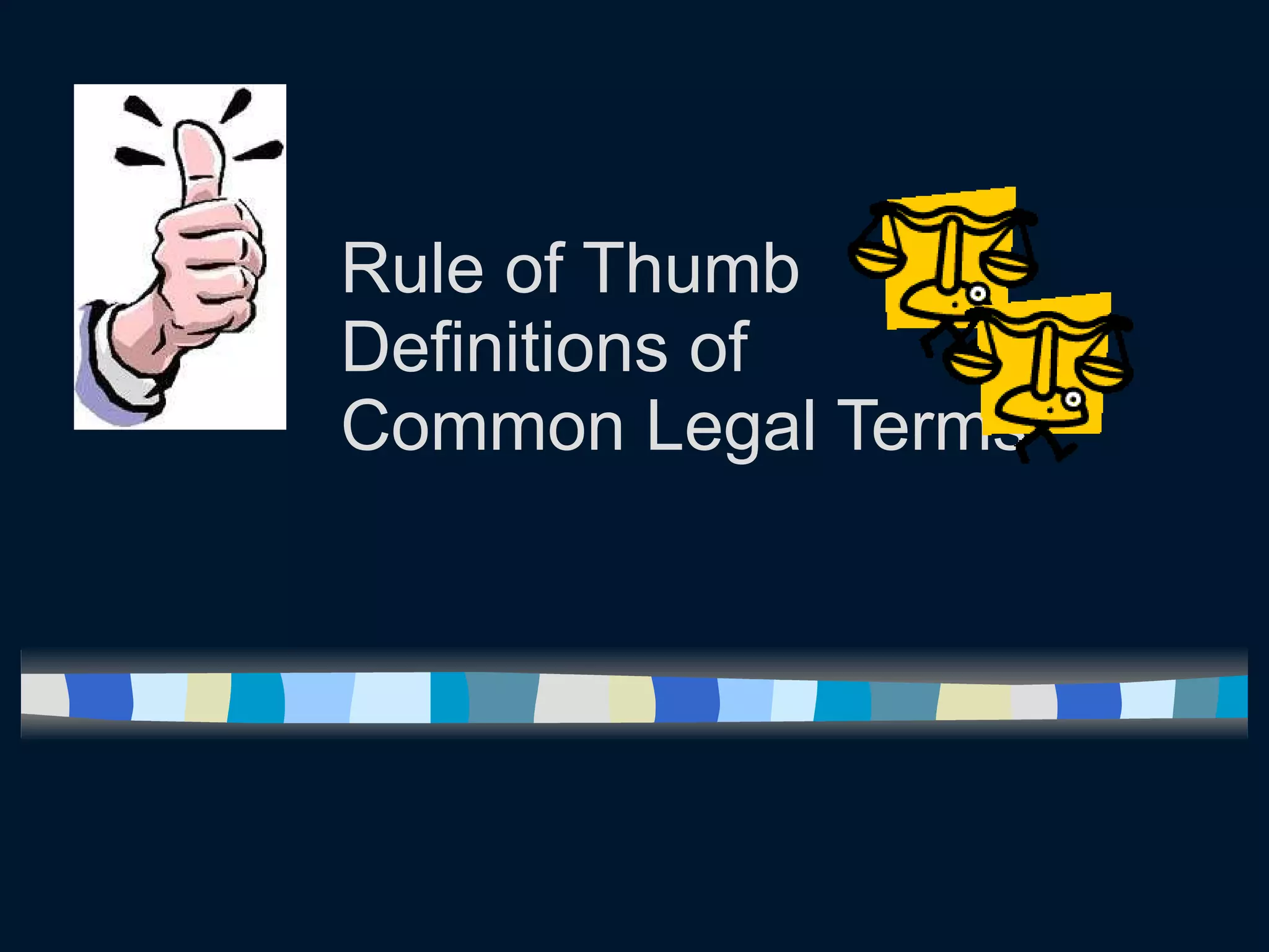 Legal concepts and definitions of legal terms | PPT