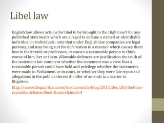 Legal constraints in media | PPTX