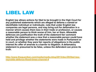 Legal constraints in media | PPTX