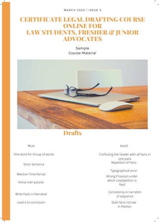 Legal Drafting Best Course Online (Sample Material) | PDF
