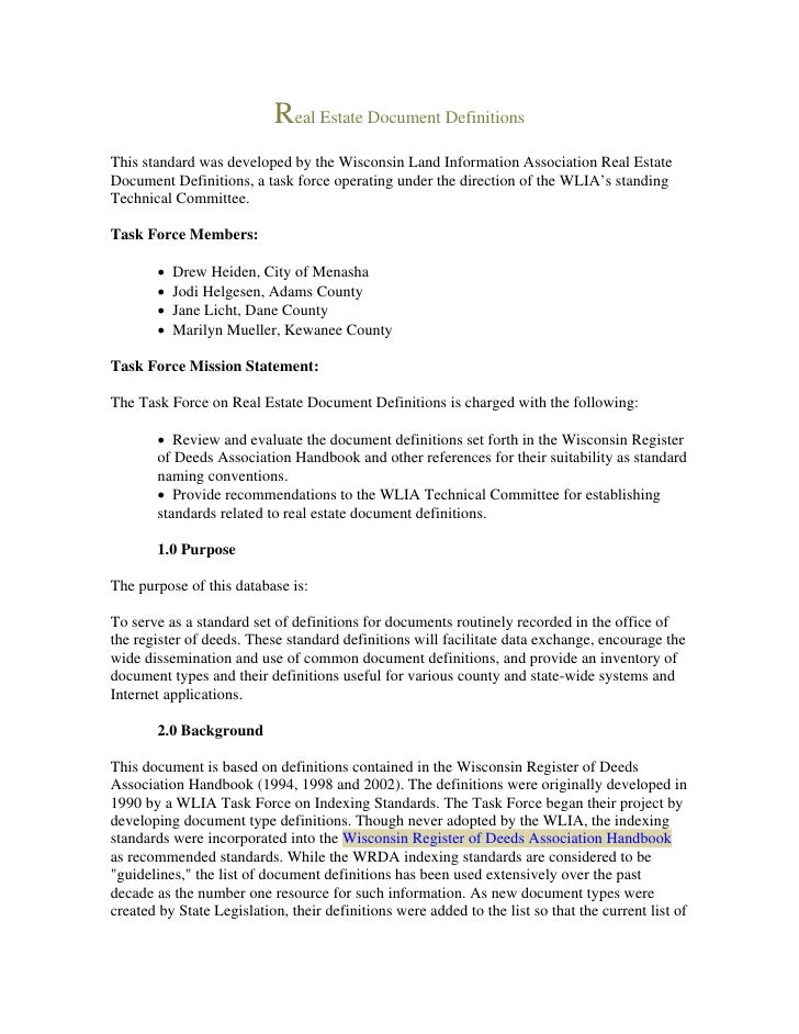 Real Estate Legal Documents