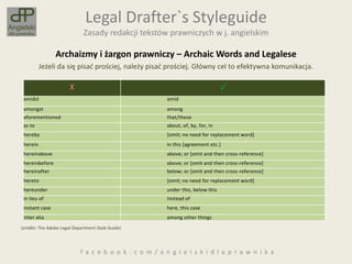 Legal drafter`s Toolkit and Style Guide - Przewodnik po narzędziach i ...