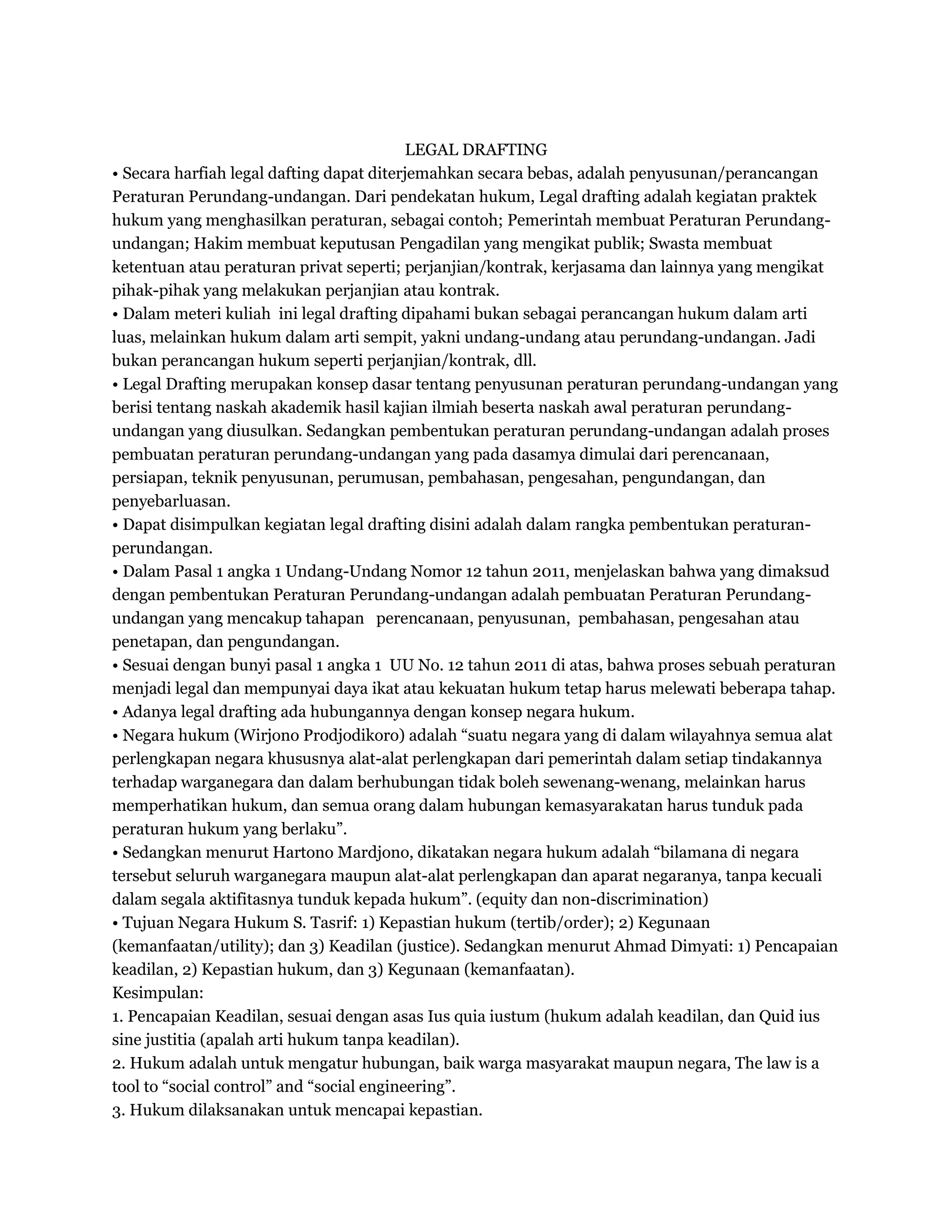 Legal drafting | DOCX