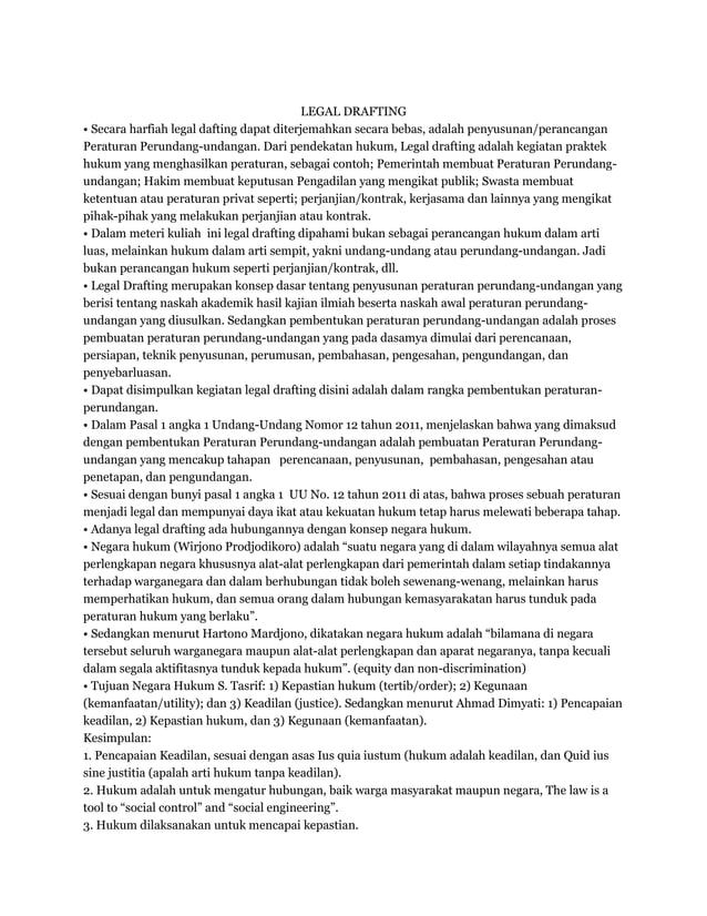 Legal drafting | DOCX