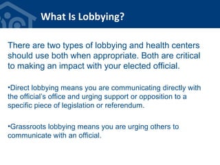 Health Center Advocacy Legal Do’s & Don’ts | PPT