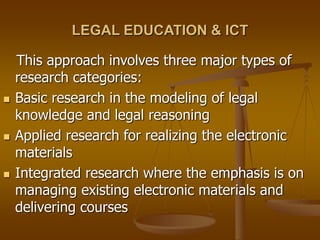 LEGAL EDUCATION & INFORMATION COMMUNICATION AND TECHNOLOGY | PPT