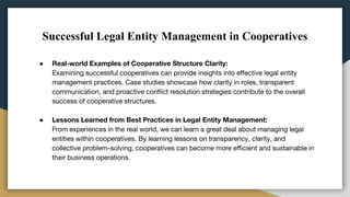 Legal Entity Management: Clarifying Cooperative Structure | PDF