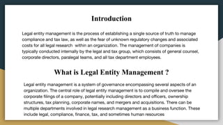 Legal Entity Management: Clarifying Cooperative Structure | PDF