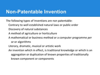 The Patents Act in India | PPT
