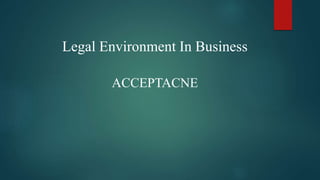 A Presentation On Legal Environment In Business | PPT