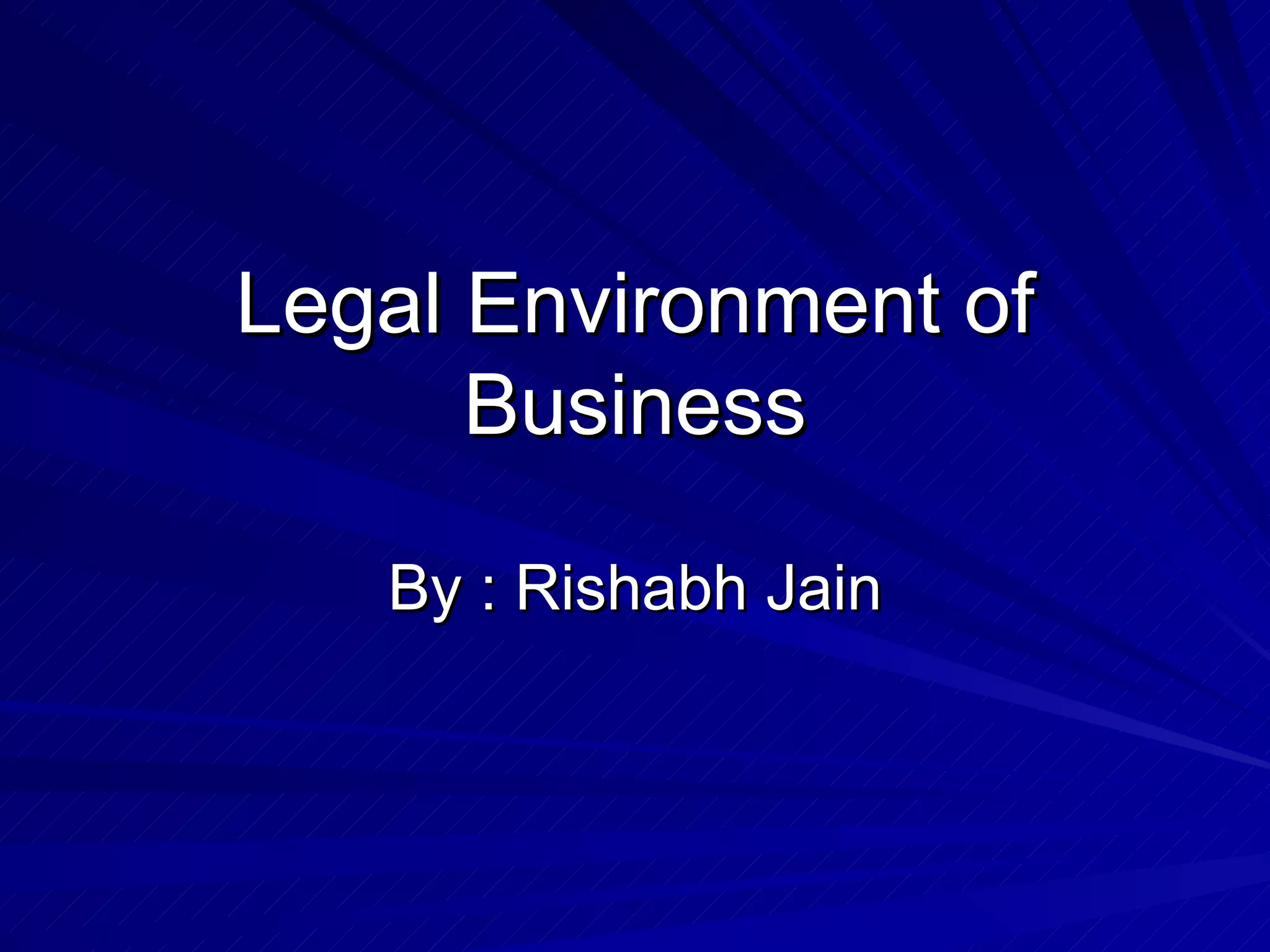Legal environment of business 1 | PPT