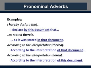 An Introduction to Legalese: The Language of Contracts | PPTX
