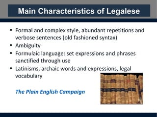 An Introduction to Legalese: The Language of Contracts | PPTX