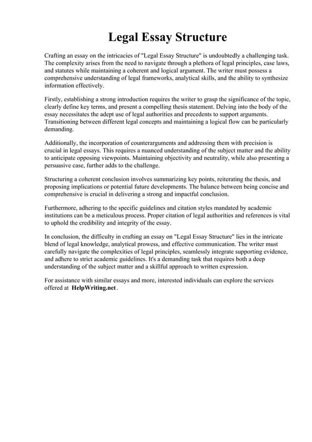 Legal Essay Structure | PDF