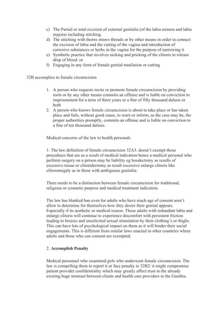 Female circumcision: Legal & Ethical Dilemma of Obstetric ...