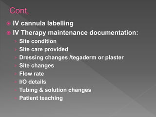 Legal, ethical and documentation aspects on IV Therapy | PPTX