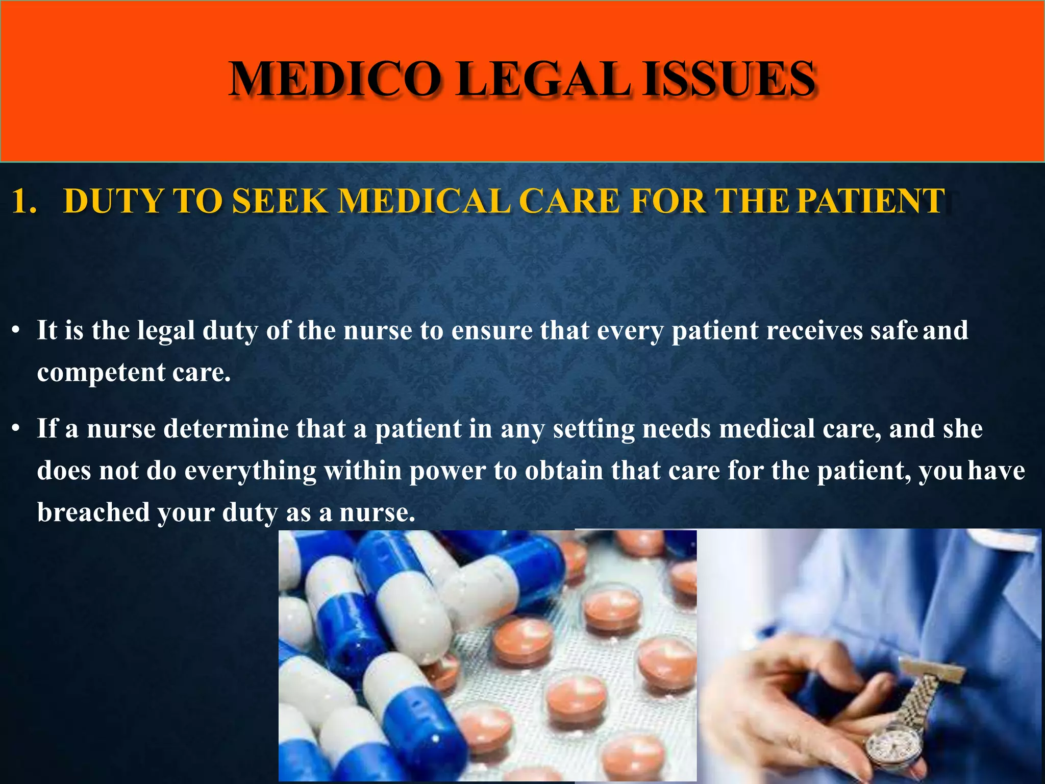Legal ethical issues in nursing | PPTX