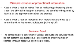 Legal & ethical issues in retailing | PPTX