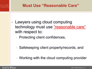 Legal ethics & cloud computing | PPT