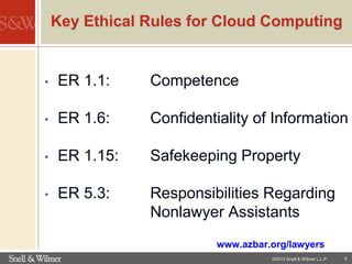 Legal ethics & cloud computing | PPT
