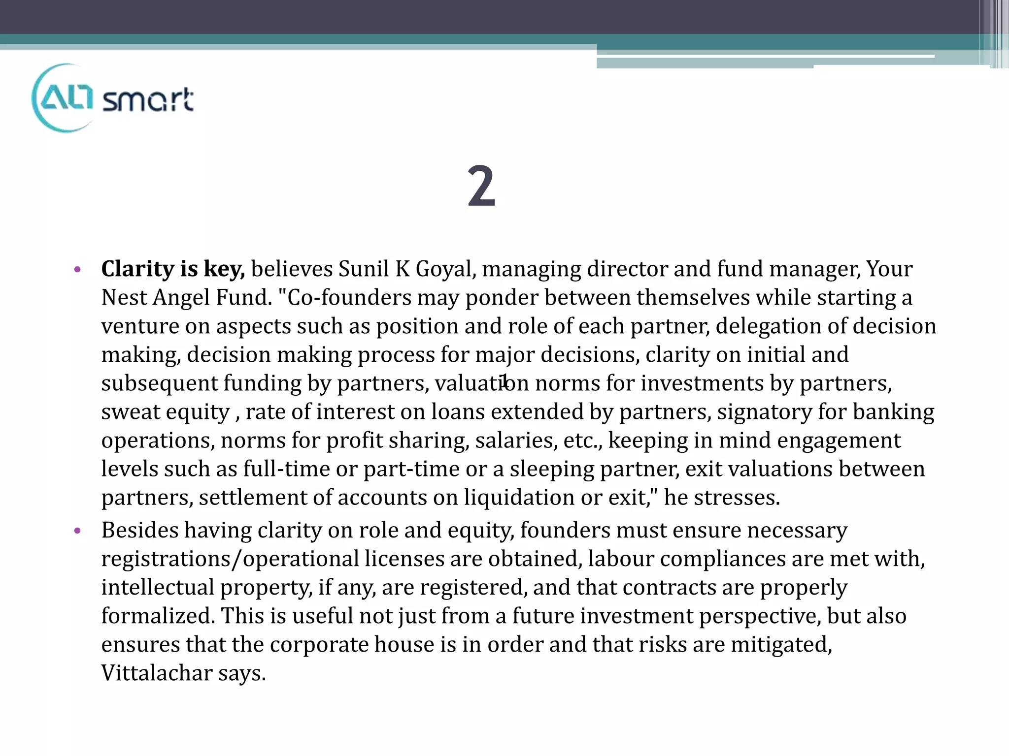 Legal formalities for start ups | PPT | Free Download