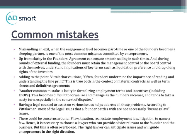 Legal formalities for start ups | PPT | Free Download