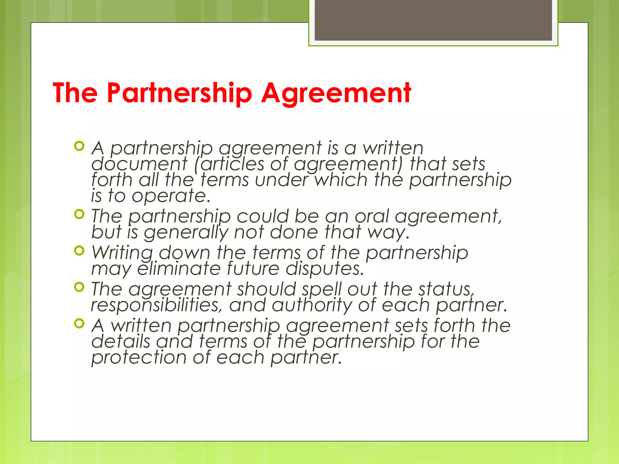 Legal forms of business ownership om | PPT