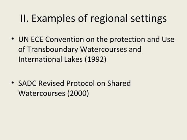Legal framework for transboundary water management Raya Stephan | PPT ...