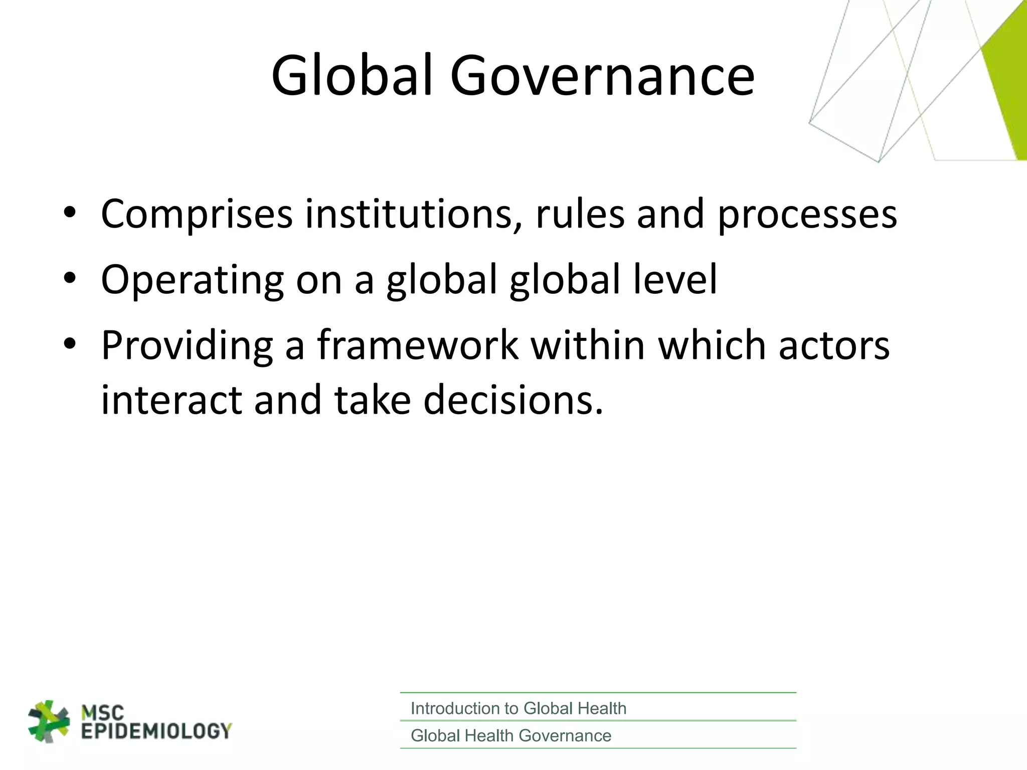 Legal frameworks global health governance | PPT