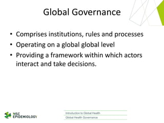 Legal frameworks global health governance | PPT
