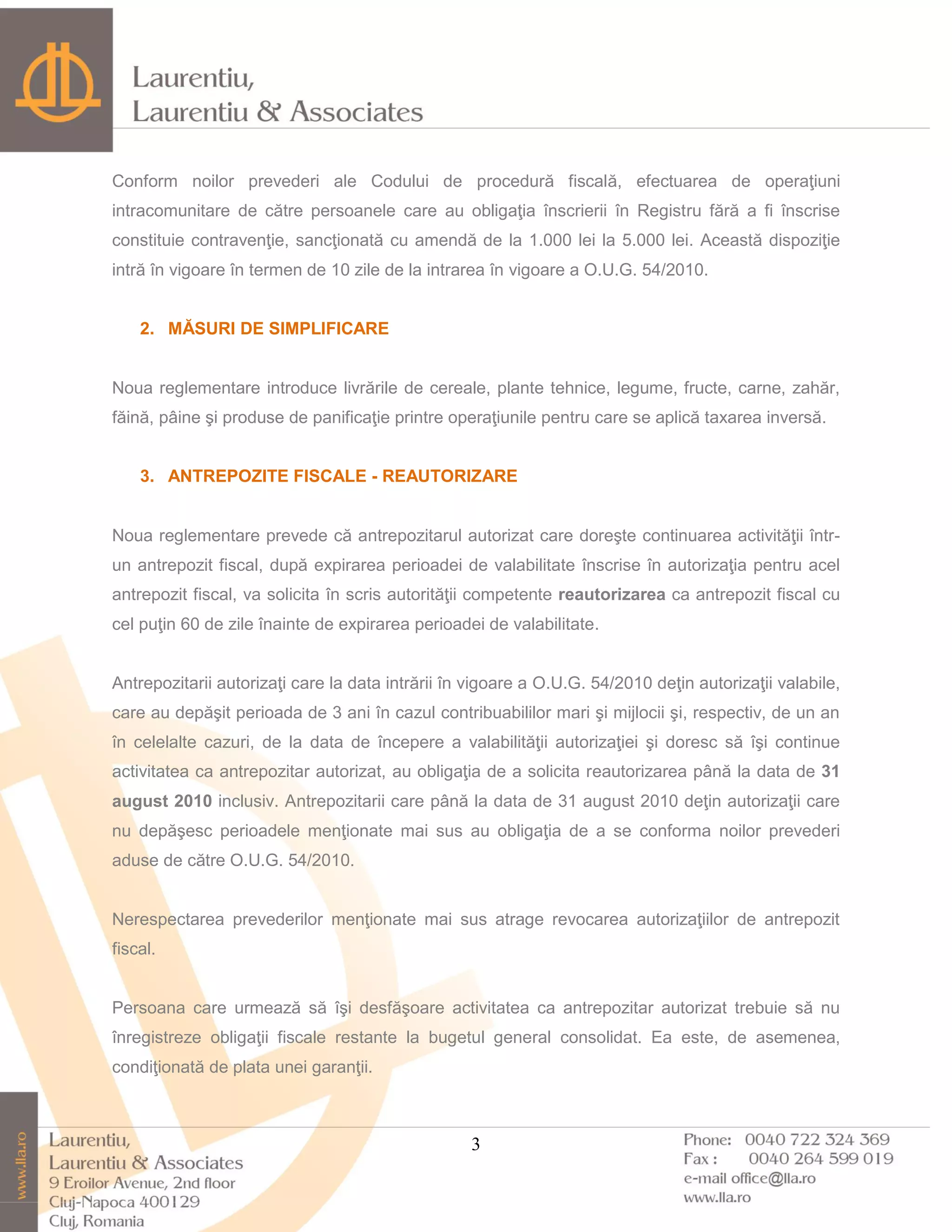 Legal fresh modificarea codului fiscal prin OUG 54-2010 | PDF