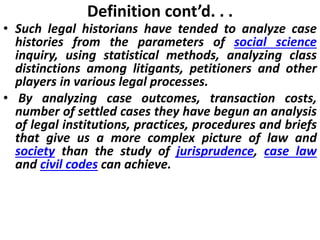 Legal History and Tradition Lecture Notes | PPTX