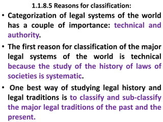 Legal History and Tradition Lecture Notes | PPTX
