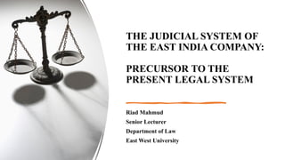 The judicial system of India Legal History.pptx