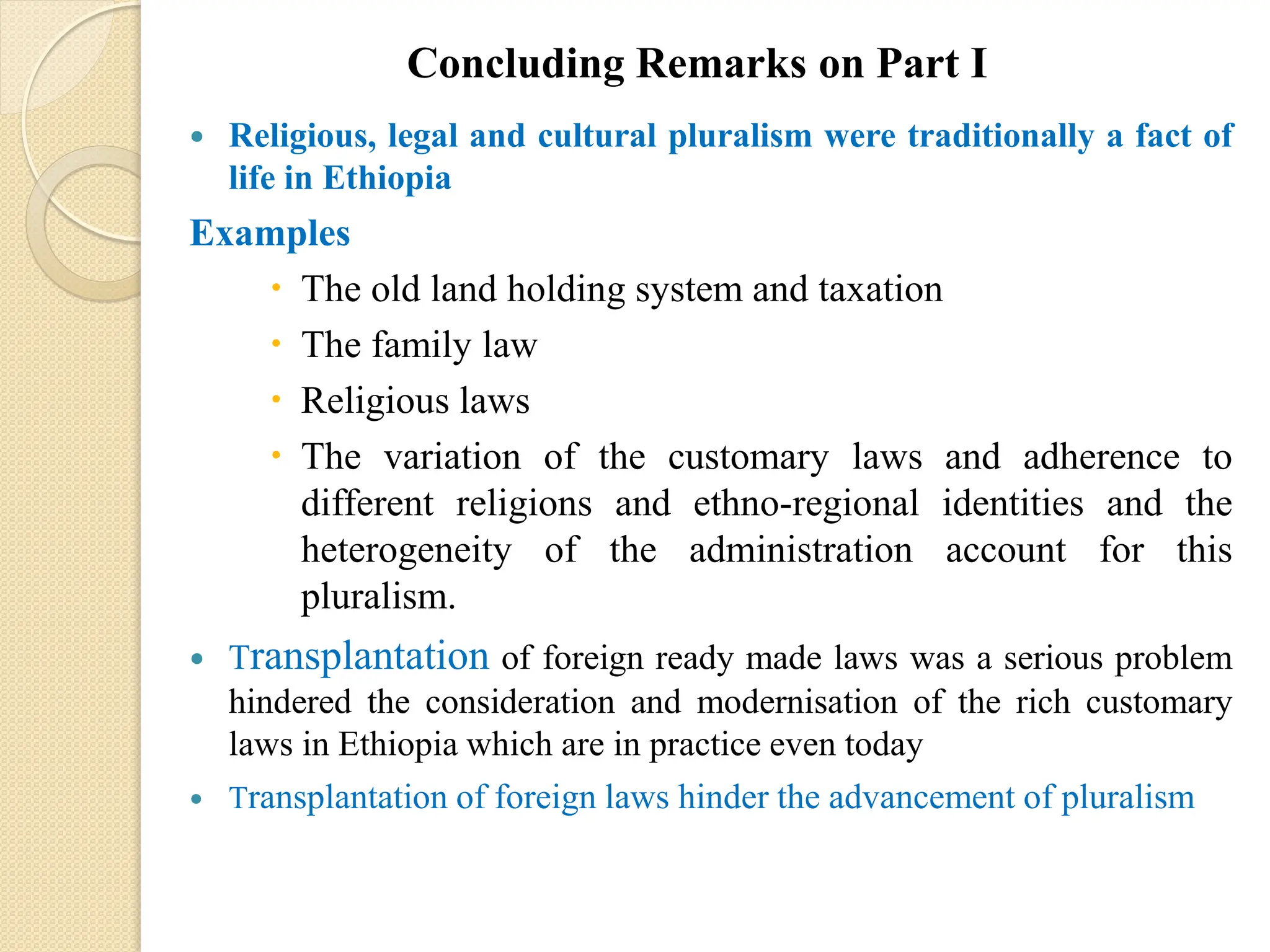 PPt on the Ethiopian Legal History and Tradition | PDF