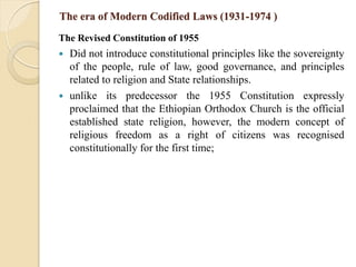 PPt on the Ethiopian Legal History and Tradition | PDF