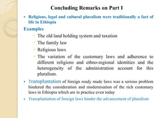 Legal History and customary law in Ethiopia | PDF