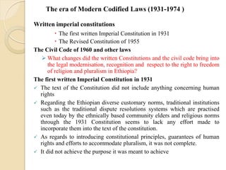 Legal History and customary law in Ethiopia | PDF