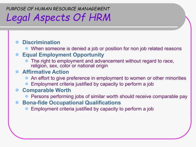 Legal HR.ppt legal hrm ppt ppt on human resource management legal ...