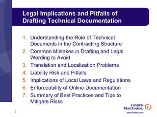 Legal Implications And Pitfalls Of Drafting Technical Documentation | PPT