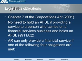 Legal implications for authorised representatives | PPT