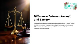 Legal Insights Understanding the Difference Between Assault and Battery ...