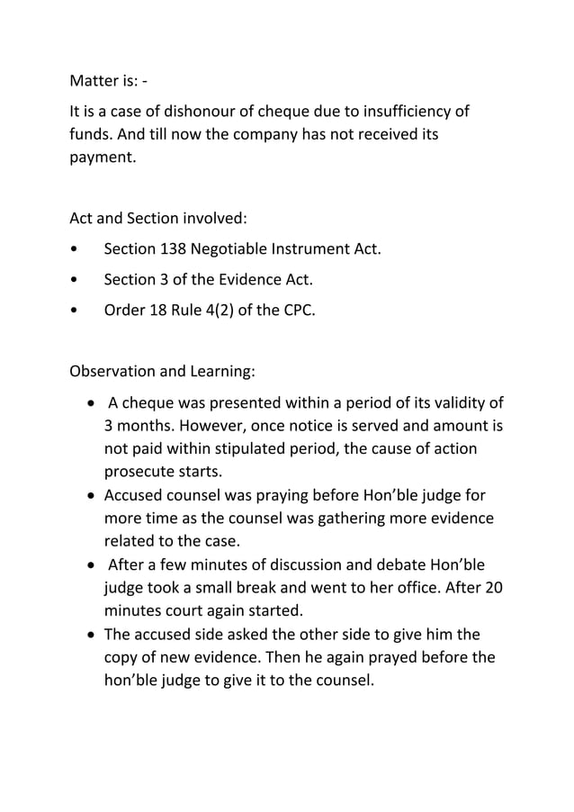 Legal Internship Diary Simple Copy Rumant Sharma.docx | Crime & Harmful ...