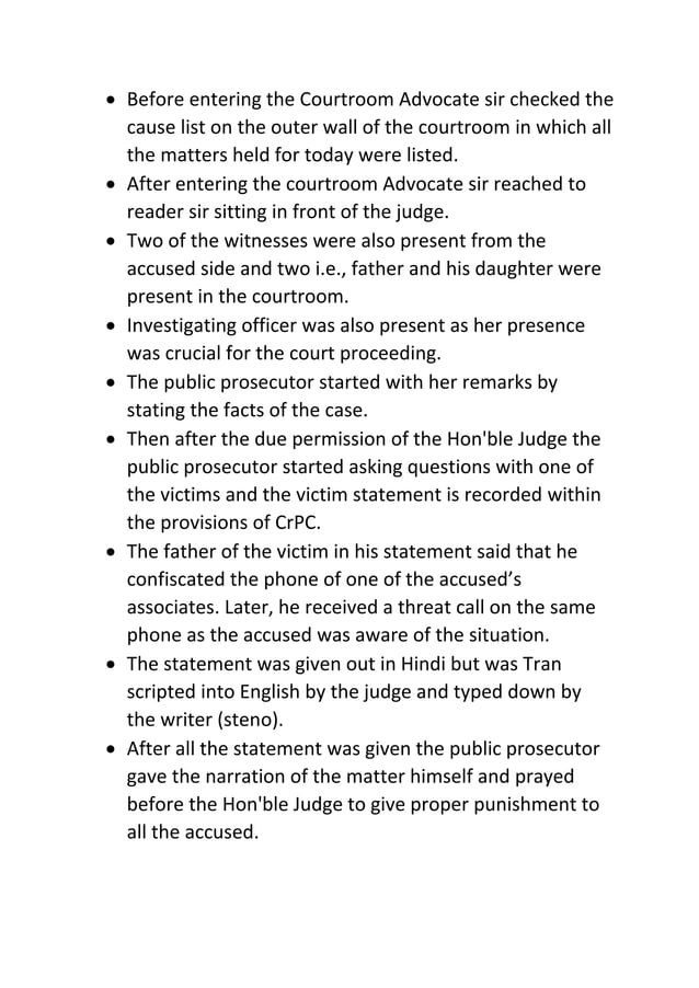 Legal Internship Diary Simple Copy Rumant Sharma.docx | Crime & Harmful ...